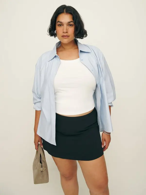 REFORMATION Carla Mini Skirt - Black