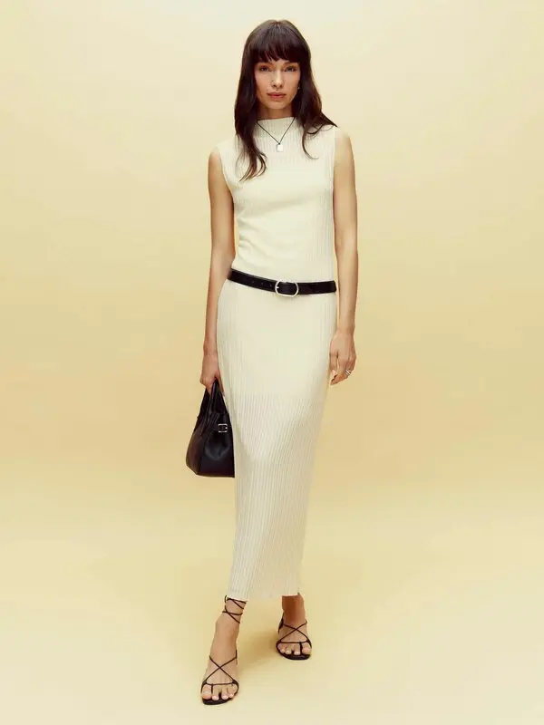 REFORMATION Arabella Knit Dress - Ivory