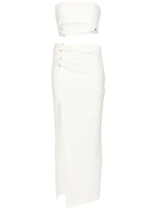 NISSA Pearl-embellished Set - White