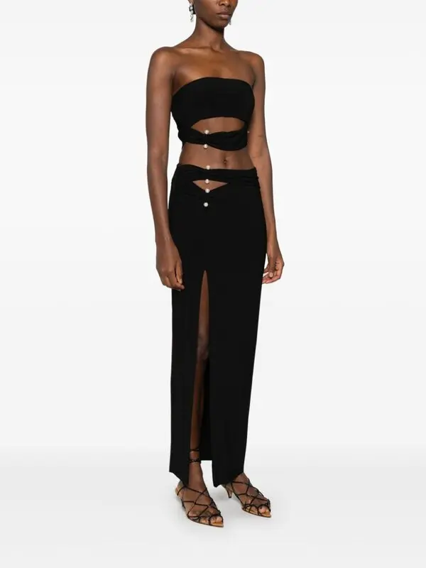NISSA Faux Pearl-embellished Skirt Set