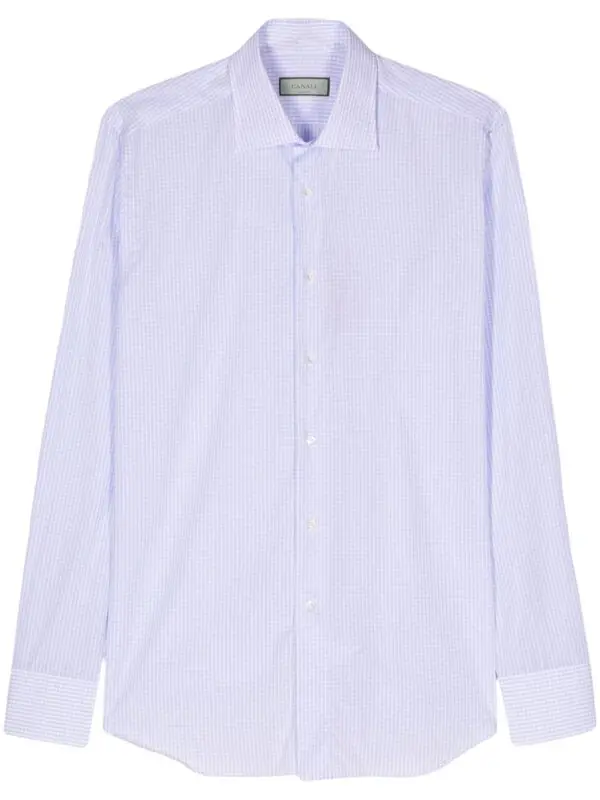 Canali Checked Cotton Shirt