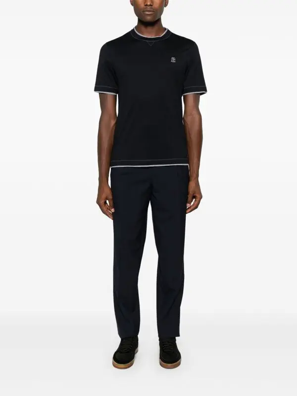 Brunello Cucinelli Logo-embroidered T-shirt