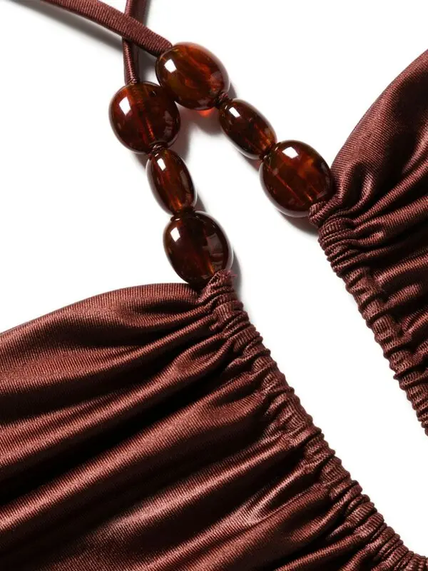 Magda Butrym Chocolate Halterneck Bikini Top