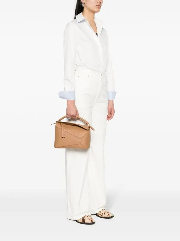 Loewe Small Puzzle Shoulder Bag - Brown