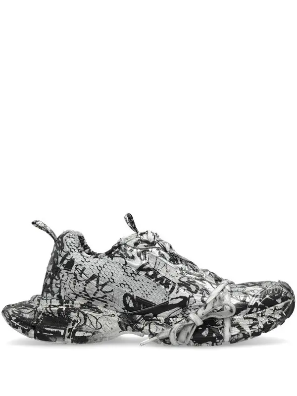 Balenciaga 3xl Extreme Graffiti Low-top Sneakers