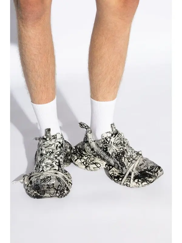 Balenciaga 3xl Extreme Graffiti Low-top Sneakers