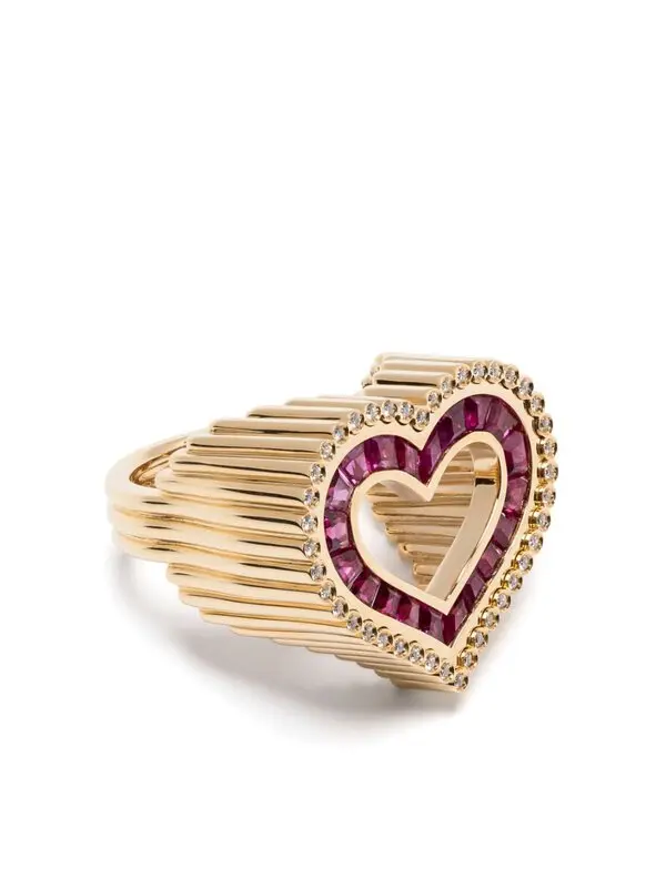 MARIE LICHTENBERG 18kt Yellow Ruby, And Diamond Ring - Gold