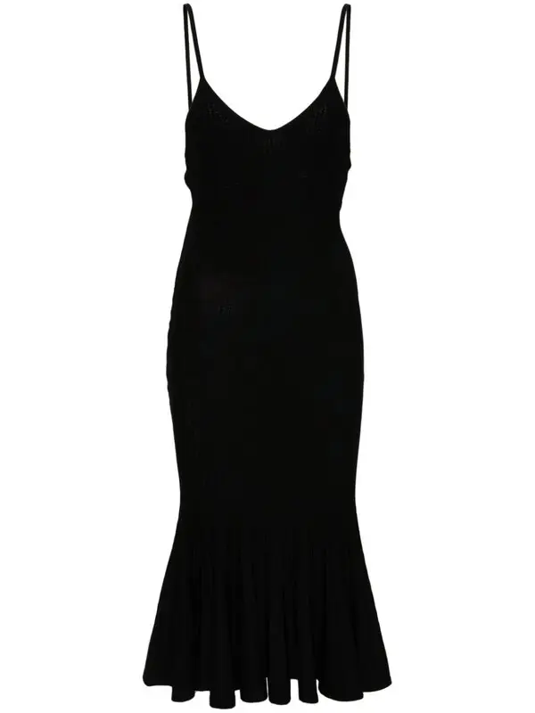 Khaite Queen Pointelle Knit Dress