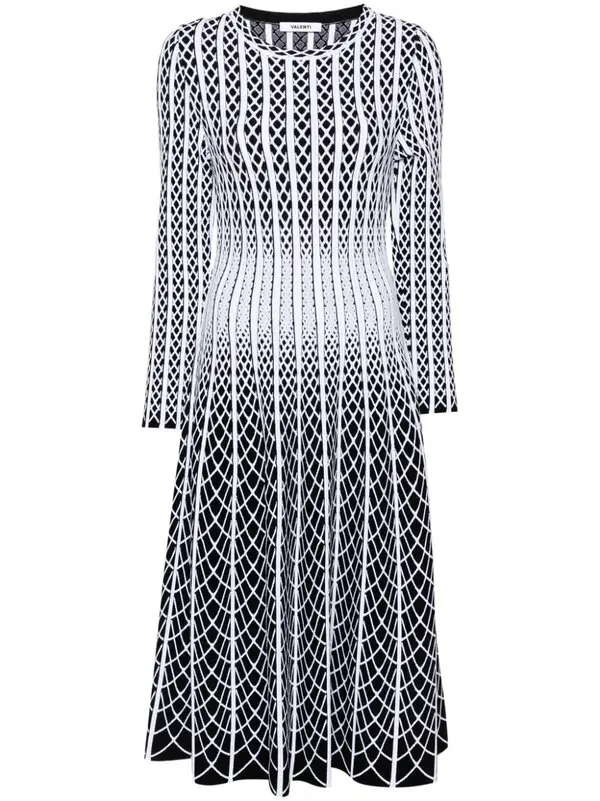 ANTONINO VALENTI Striped Midi Dress