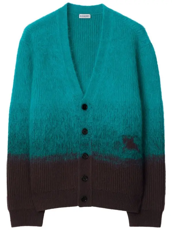 Burberry Mohair-wool Blend Cardigan - Green