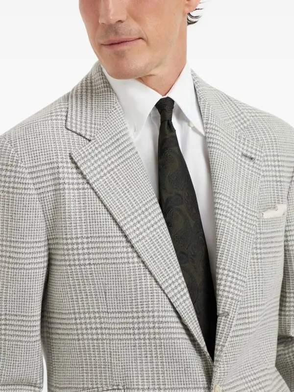 Brunello Cucinelli Jacquard Silk Tie - Green
