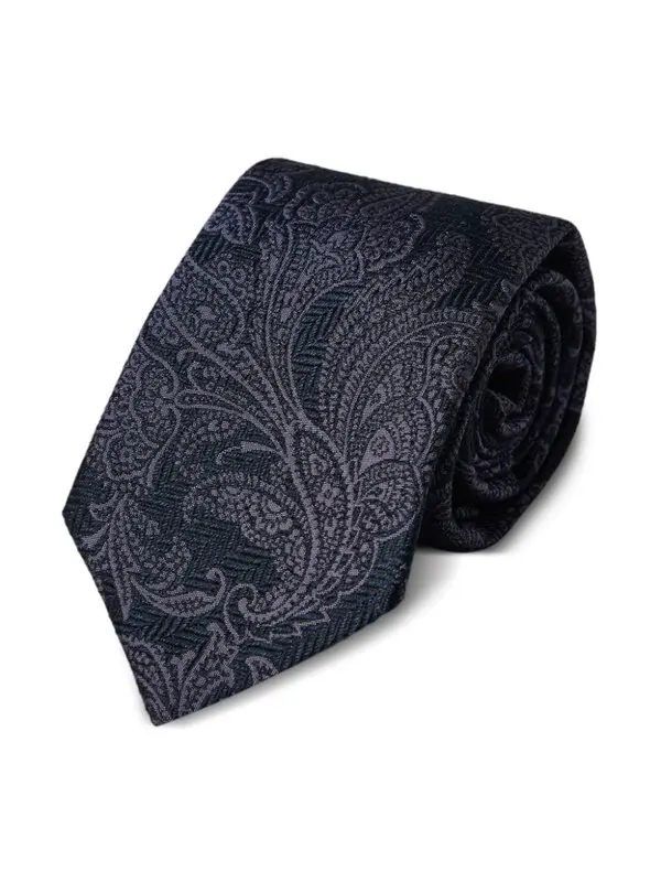 Brunello Cucinelli Jacquard Neck Tie - Purple