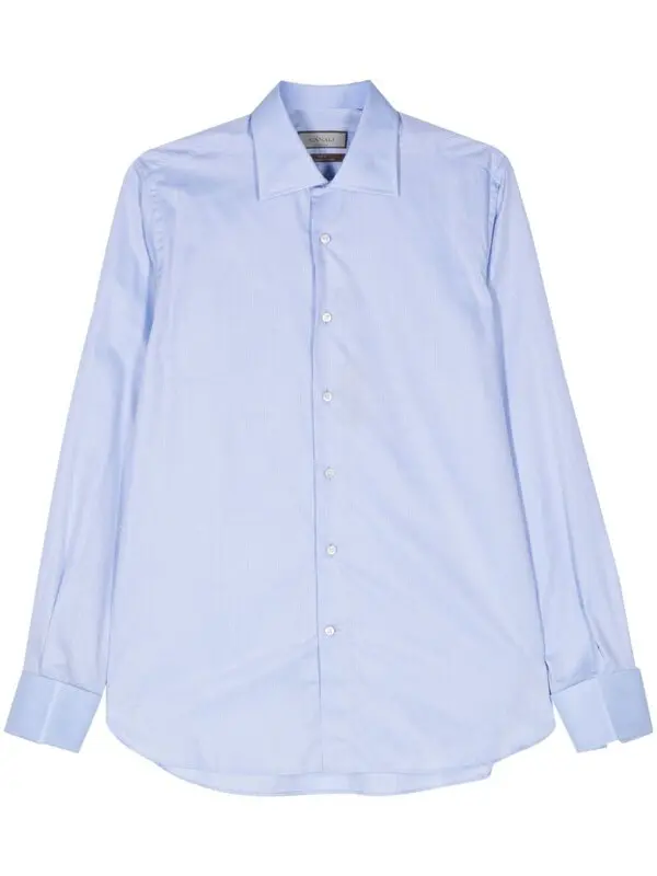 Canali Striped Poplin Shirt