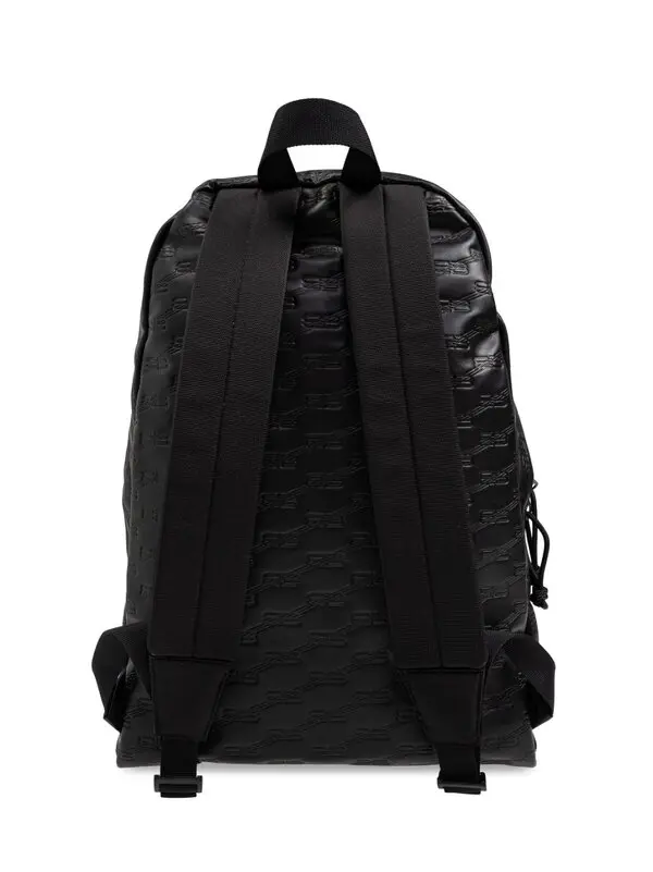 Balenciaga Bb Logo Embossed Leather Backpack