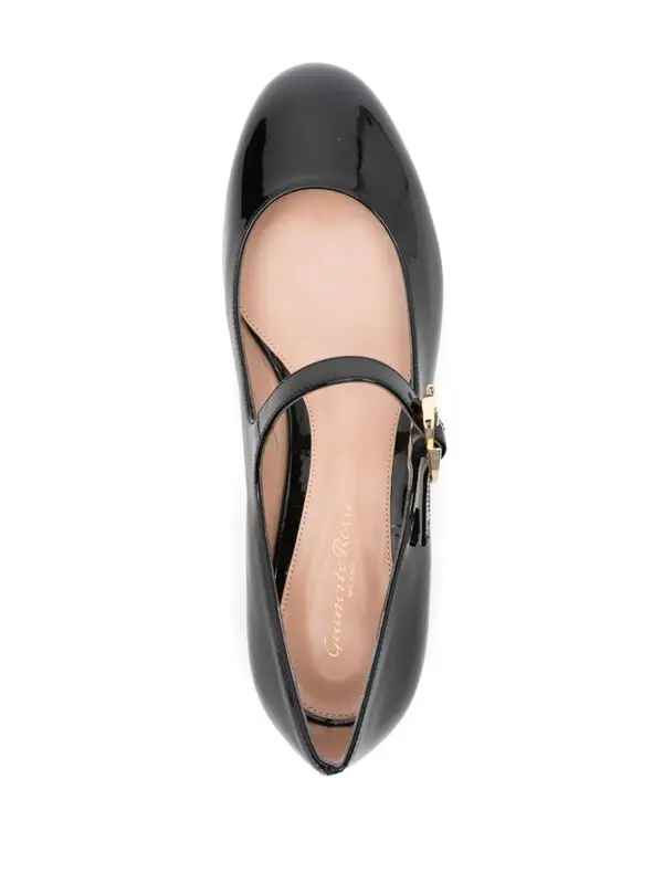 GIANVITO ROSSI Mary Ribbon Ballet Flats