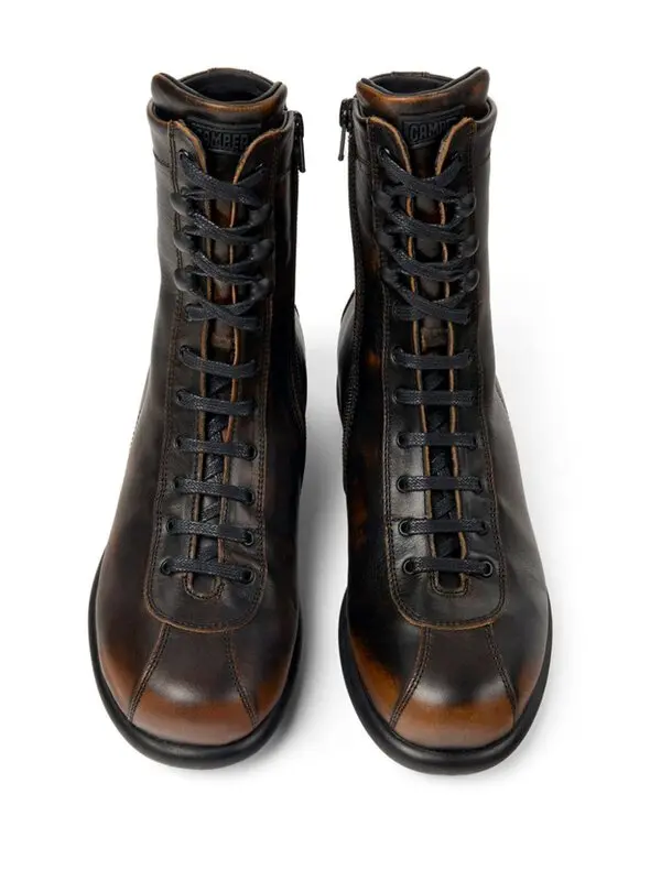 Camper Ariel Leather Boots - Brown