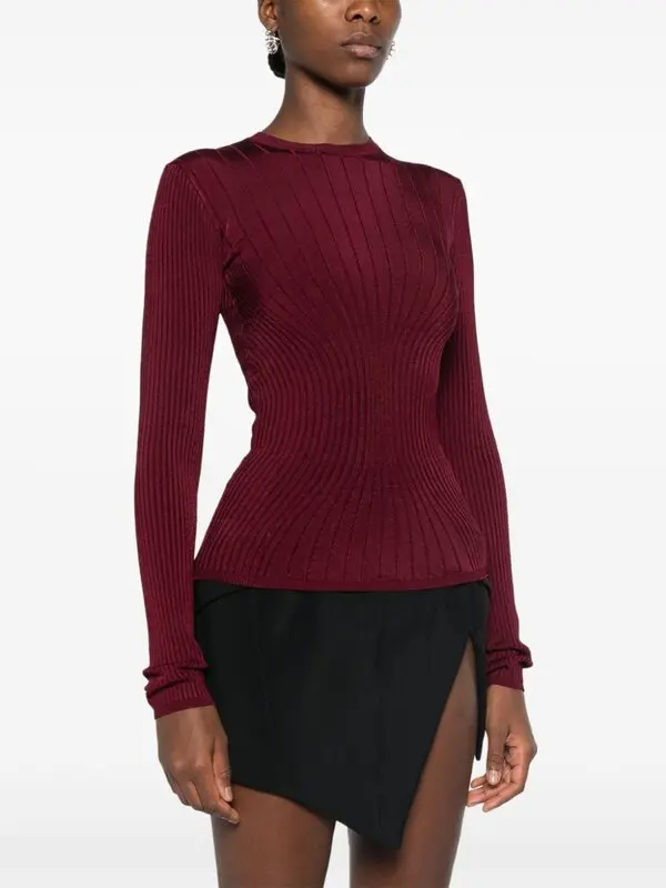 MUGLER Knit Top - Red