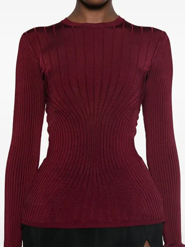 MUGLER Knit Top - Red