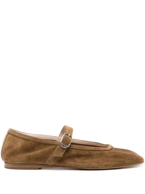 Le Monde Beryl 10mm Suede Mary Jane Ballerina - Brown