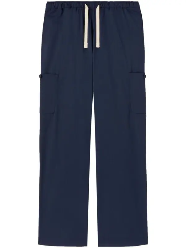 Palm Angels Twill Loose-fit Trousers - Blue