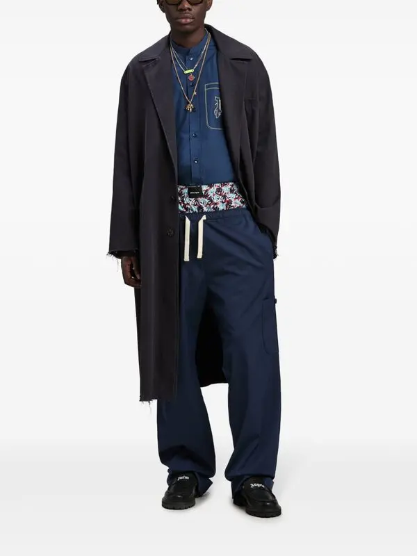 Palm Angels Twill Loose-fit Trousers