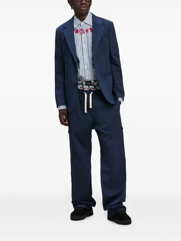 Palm Angels Logo-embroidered Blazer