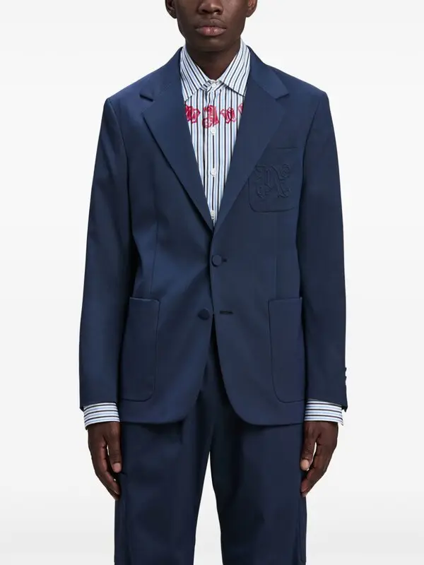 Palm Angels Logo-embroidered Blazer