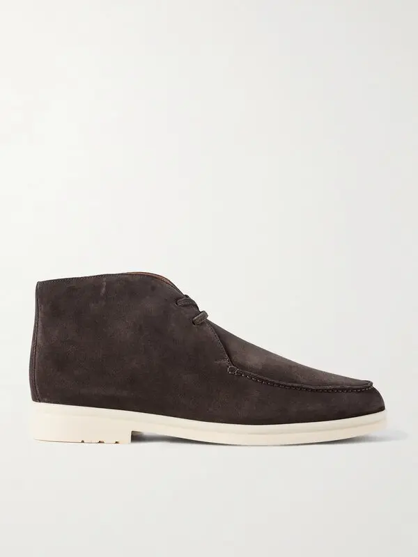 Loro Piana Walk And Walk Suede Chukka Boots - Brown