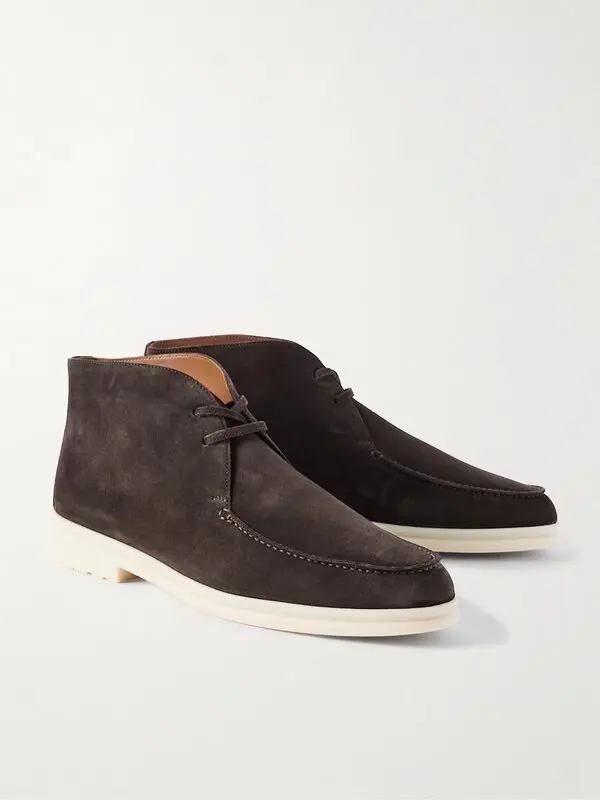 Loro Piana Walk And Walk Suede Chukka Boots