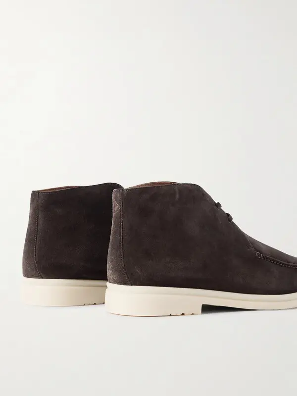 Loro Piana Walk And Walk Suede Chukka Boots