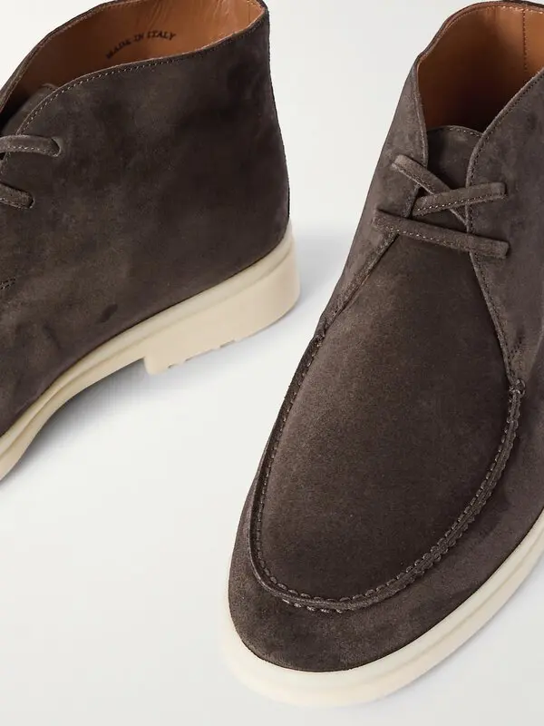 Loro Piana Walk And Walk Suede Chukka Boots