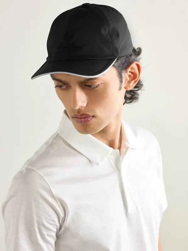 Loro Piana Logo-embroidered Storm System® Shell Baseball Cap - Gray