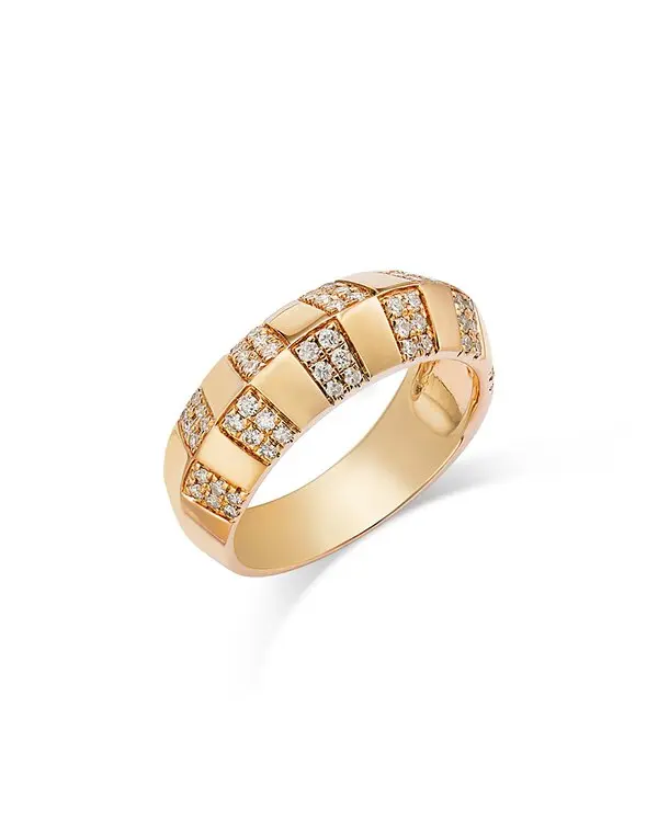 Bloomingdale'S Diamond Checkerboard Ring - Gold
