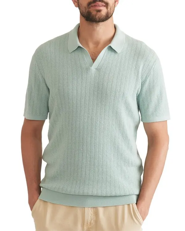 Marine Layer Liam Textured Polo Sweater