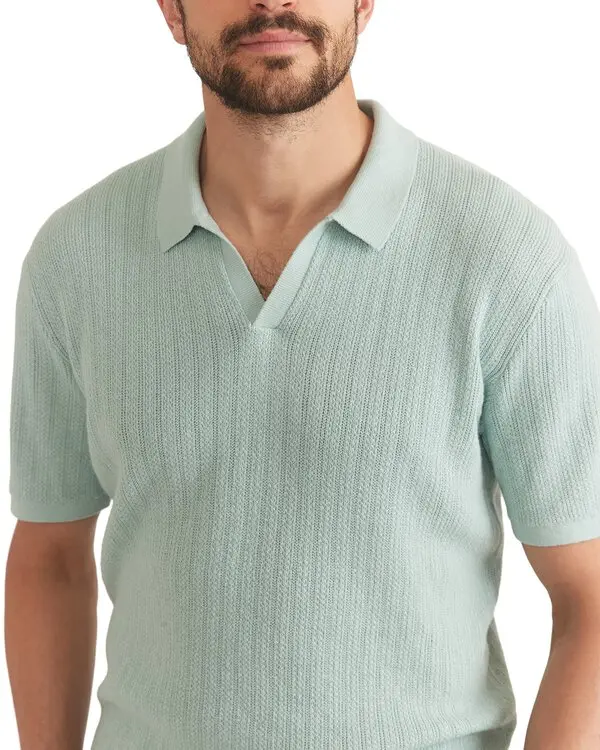 Marine Layer Liam Textured Polo Sweater