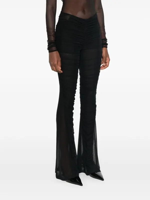 MUGLER Ruched Flared Trousers