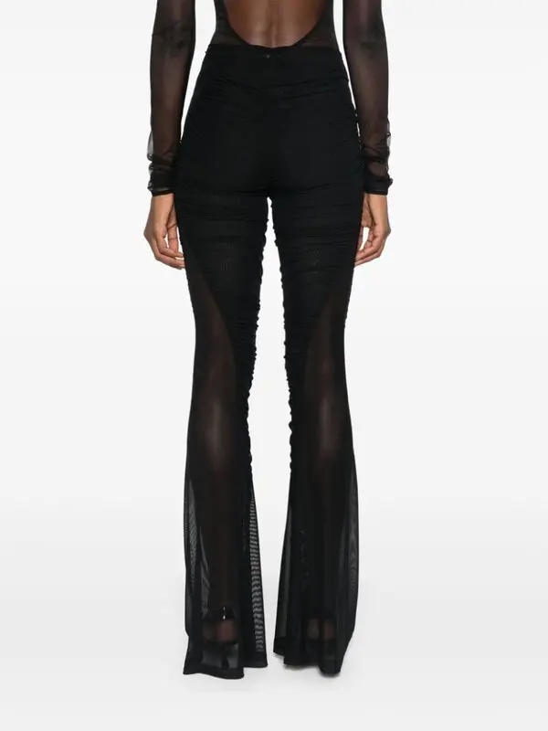 MUGLER Ruched Flared Trousers
