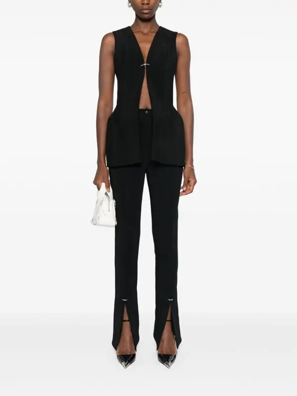 MUGLER Pierced Trousers - Black