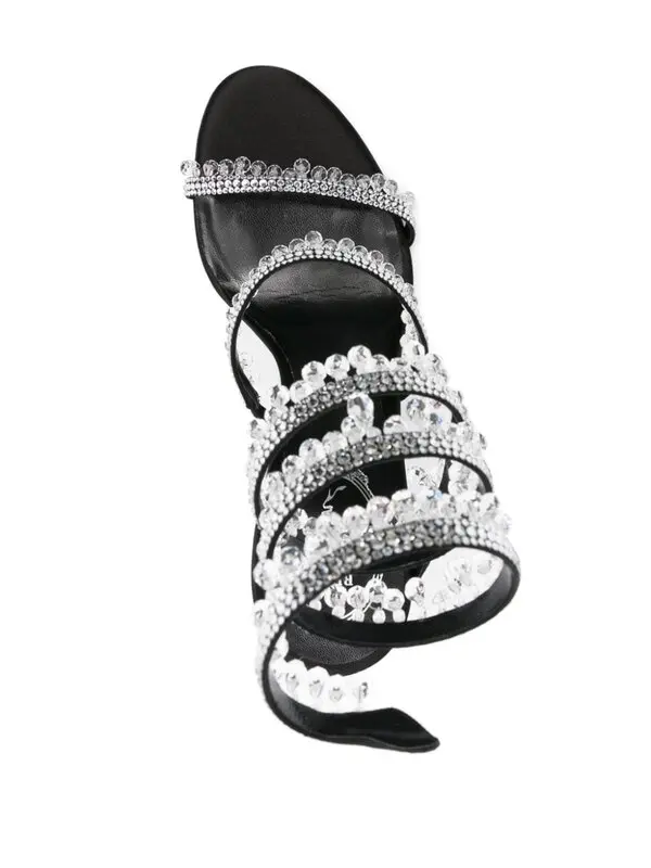 Rene Caovilla 105mm Cleo Sandals - Black