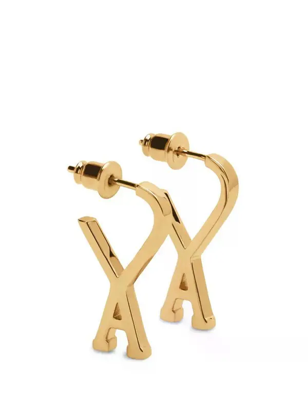 Ami Small De Coeur Hoop Earrings - Gold
