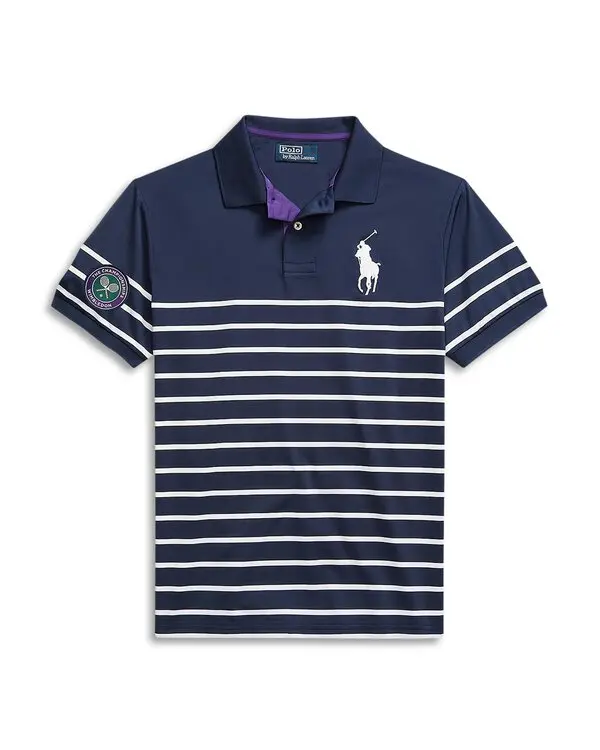Polo Ralph Lauren Custom Slim Fit Striped Polo Shirt - Navy/multi
