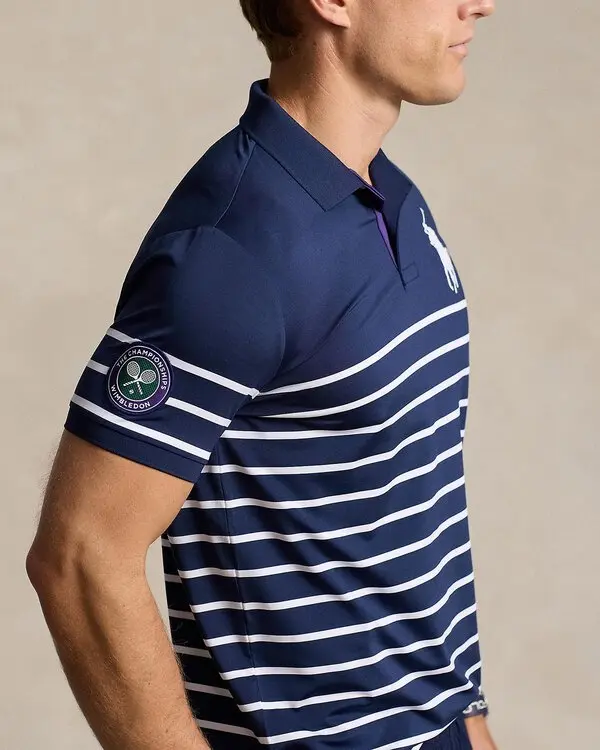 Polo Ralph Lauren Custom Slim Fit Striped Polo Shirt - Navy/multi