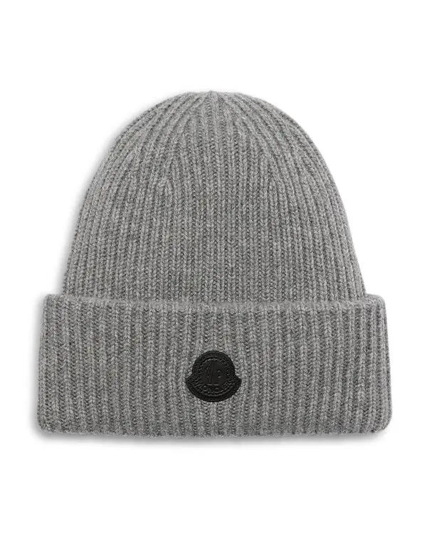 Moncler Rib Knit Cashmere Hat - Charcoal