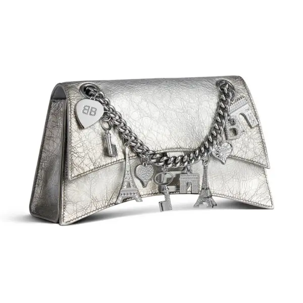 Balenciaga Crush Small Chain Bag With Rhinestones