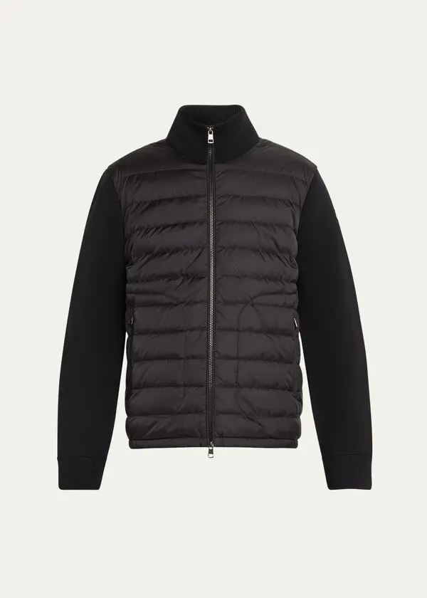 Moncler Wool-blend Down Cardigan