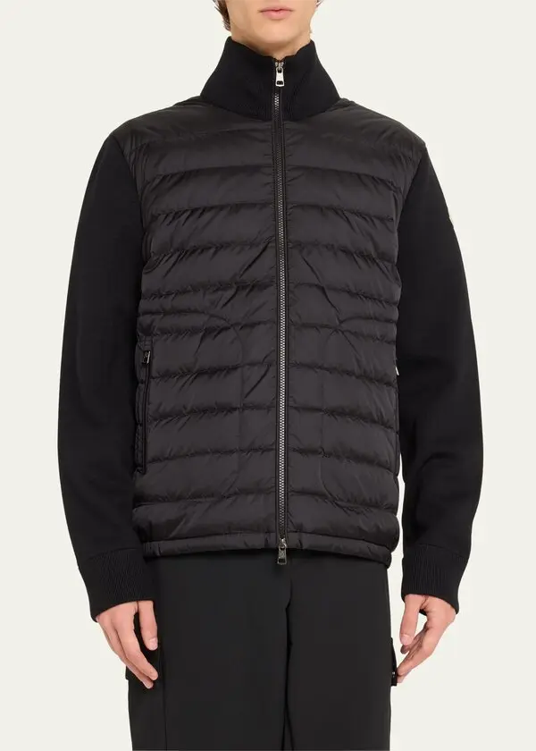 Moncler Wool-blend Down Cardigan
