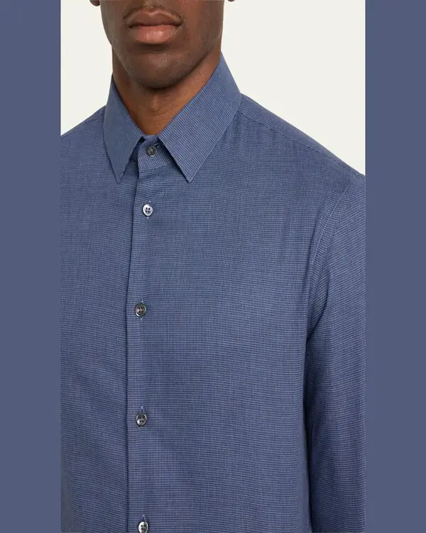 Giorgio Armani Micro-houndstooth Sport Shirt
