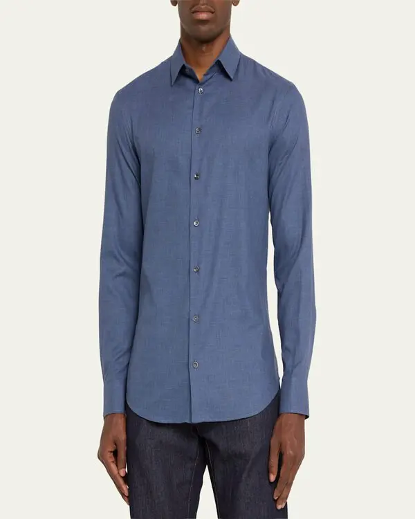 Giorgio Armani Micro-houndstooth Sport Shirt
