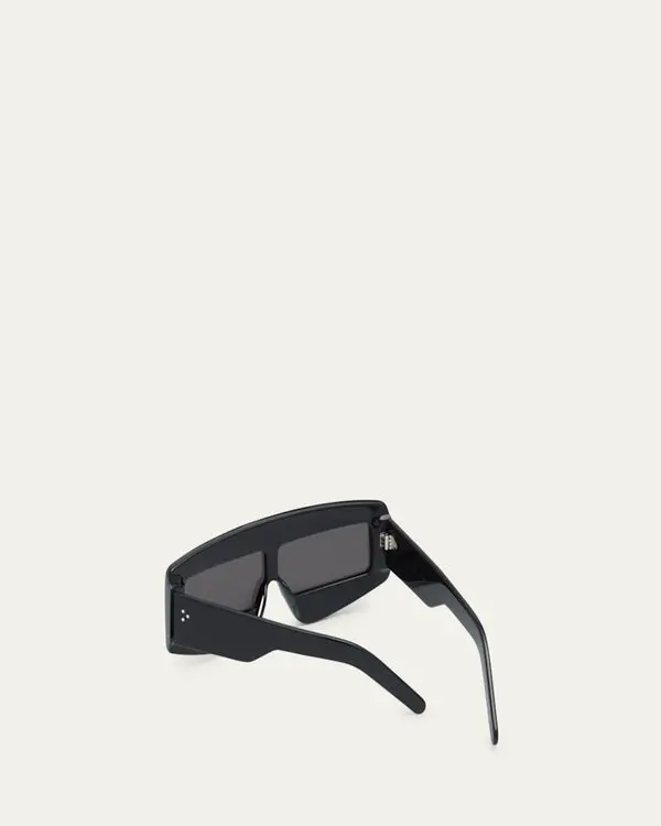 Rick Owens Phleg Acetate Rectangle Sunglasses