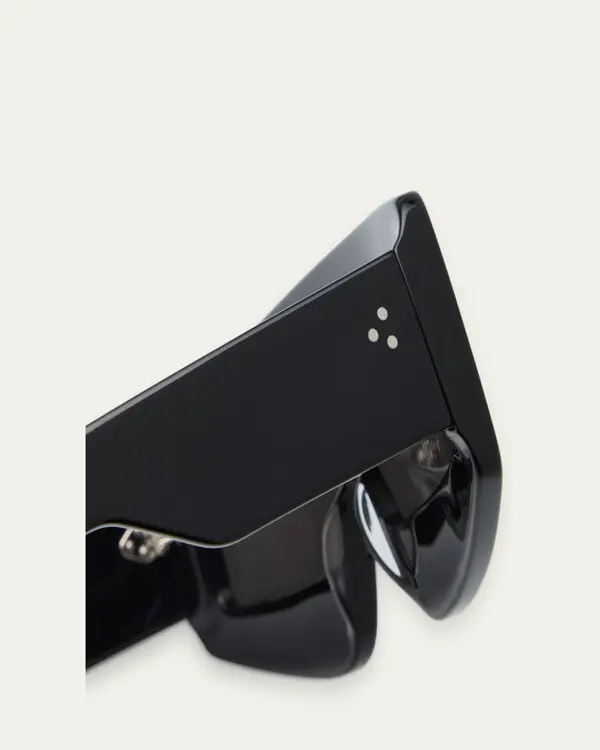 Rick Owens Phleg Acetate Rectangle Sunglasses